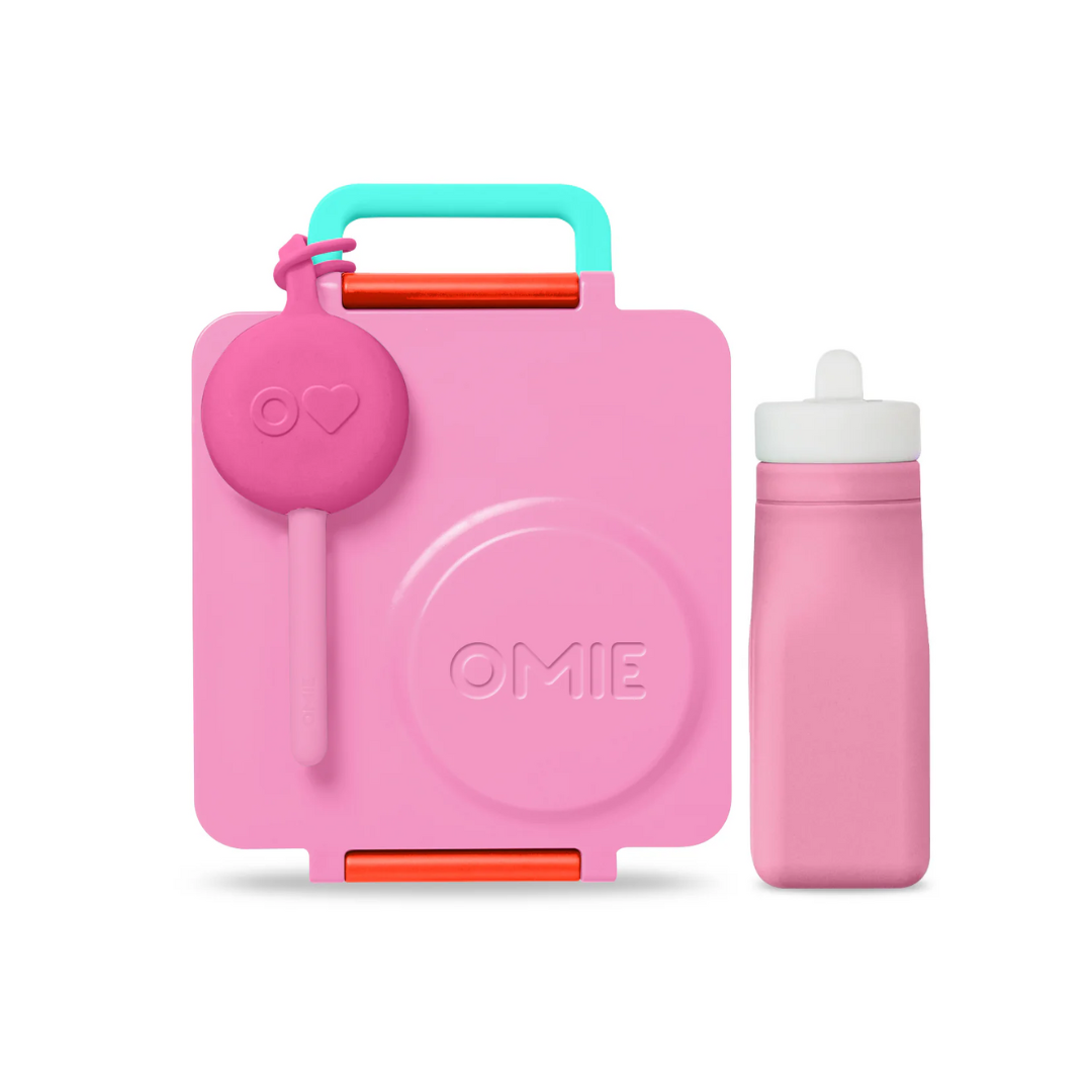 OmieBox The Lunchtime Essential Set - Pink – Bub Stuff Australia